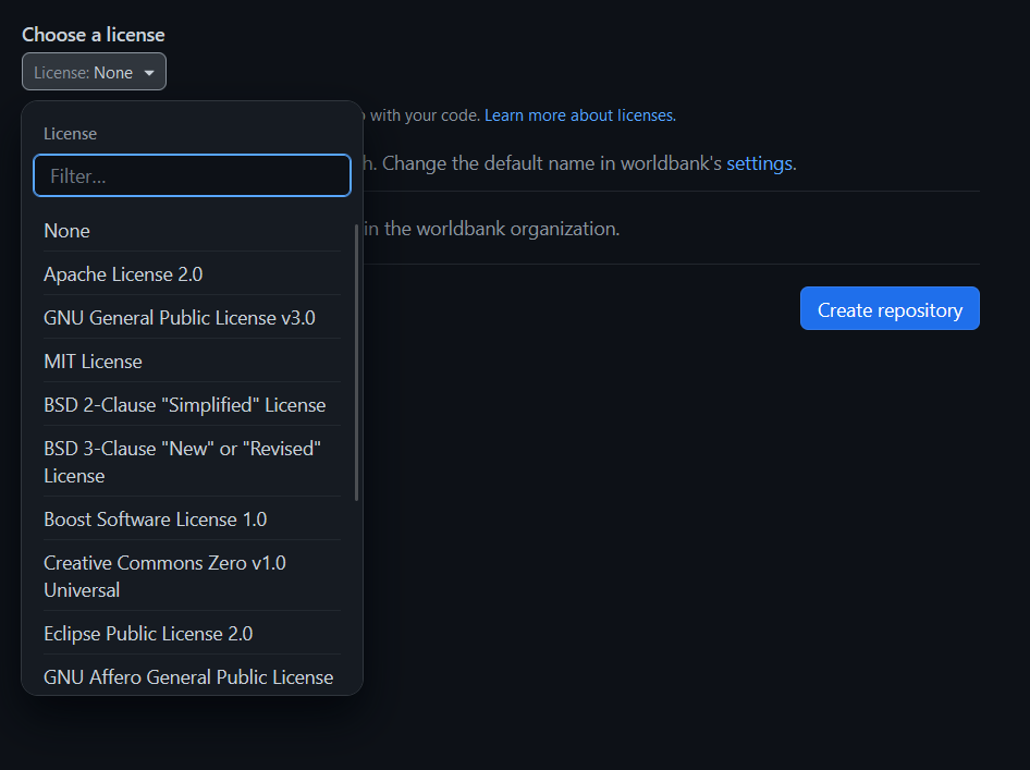 World Bank GitHub License · Issue #13 · worldbank/template · GitHub
