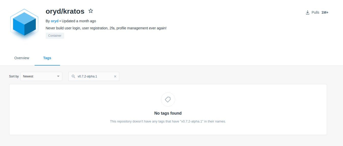 chore: update docker images · Issue #1692 · ory/kratos · GitHub