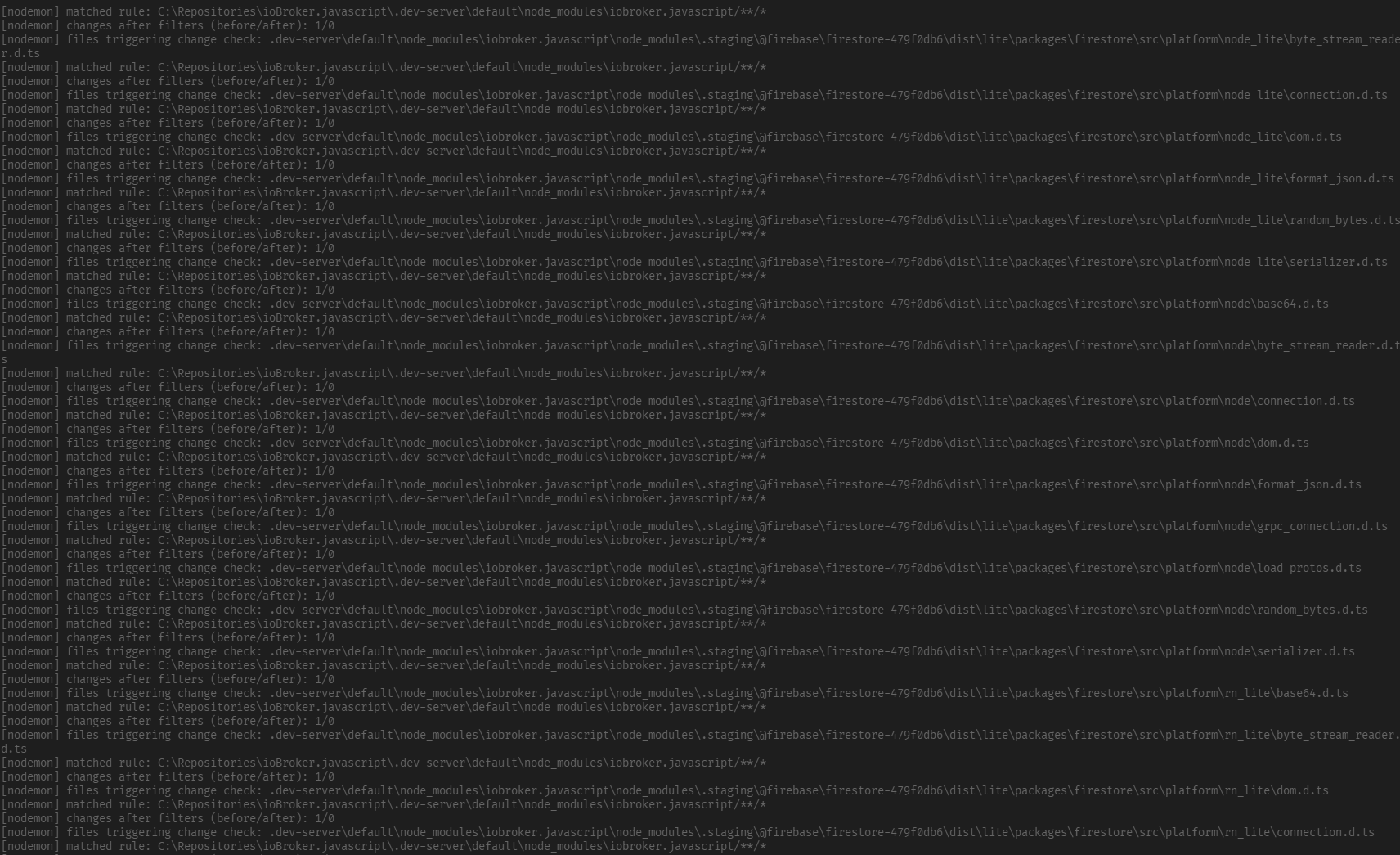 Shitton of warnings when debugging iobroker.javascript · Issue #115 · ioBroker/dev-server · GitHub