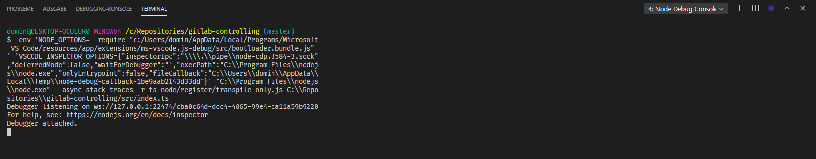 Node debug console does not use the full terminal width · Issue #102693 ...