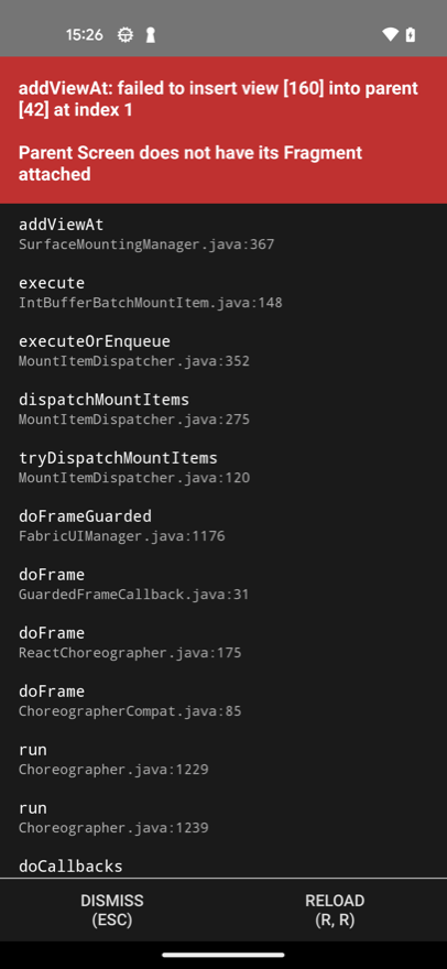 crash when fabric is enabled. · Issue #1422 · software-mansion/react-native-screens · GitHub
