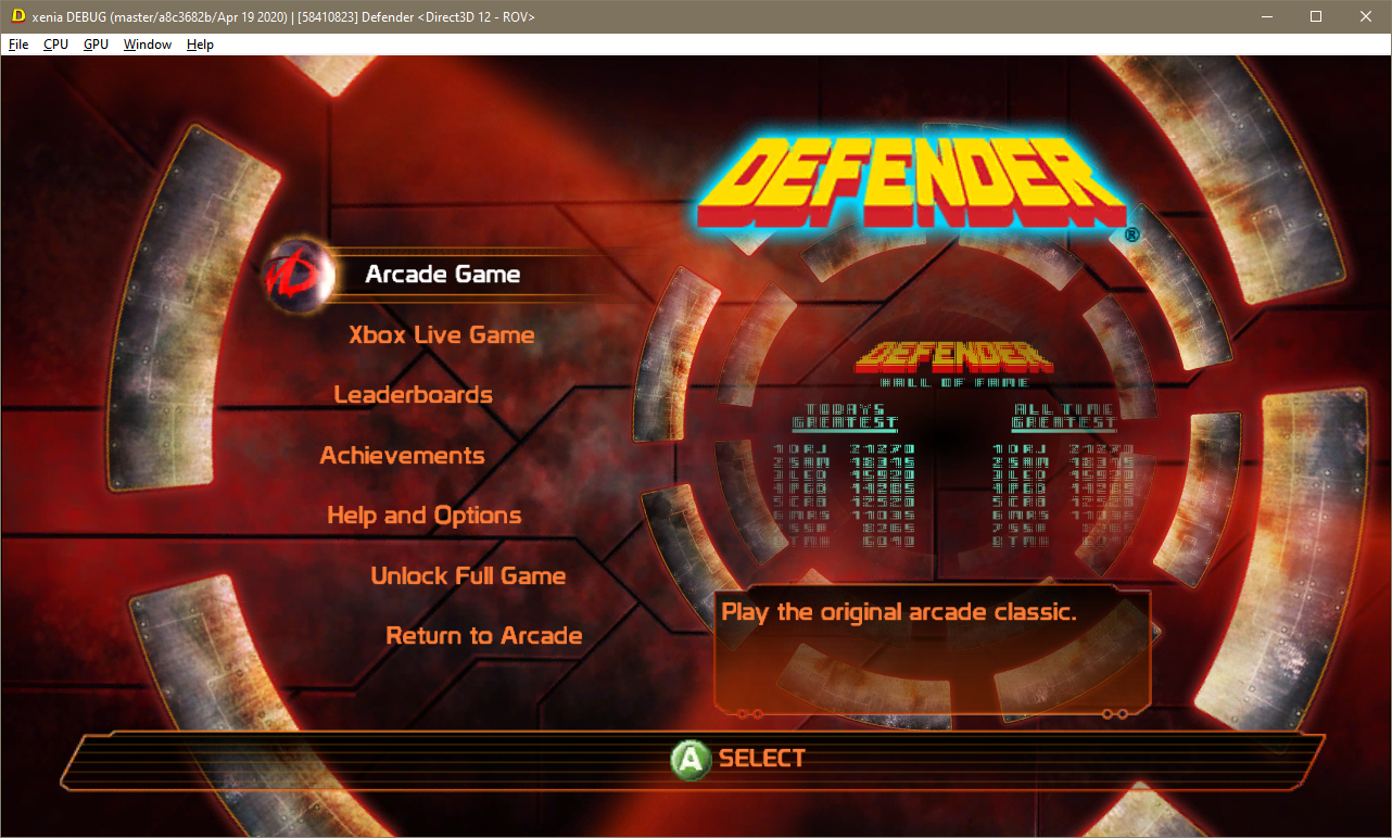 58410823 - Defender · Issue #137 · xenia-project/game-compatibility ...