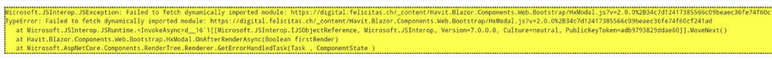 Hxmodal Failed To Fetch Dynamically Imported Module · Issue 444 · Havithavitblazor · Github 