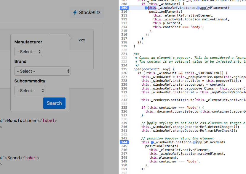 Popover opens over button with floating html content · Issue #2626 · ng ...