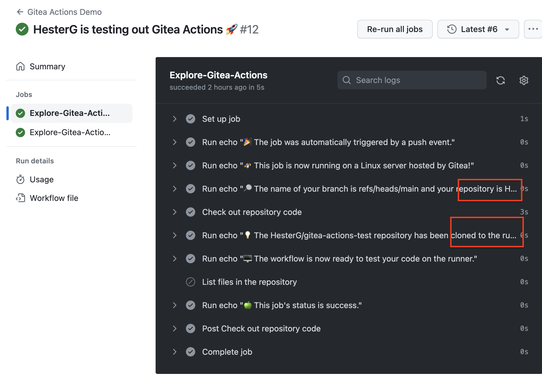 [Summary] Improvements on actions run/job detail page · Issue #24625 · go-gitea/gitea · GitHub