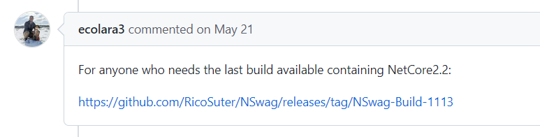 NSwagStudio does not support NetCore22? · Issue #3538 · RicoSuter/NSwag ...