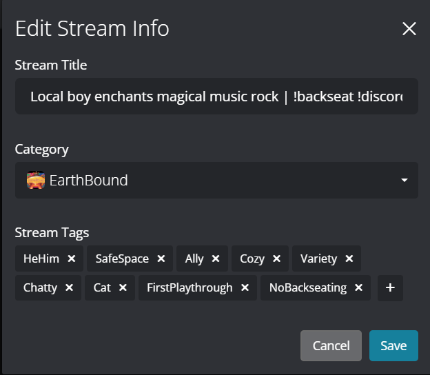 Feat Custom Stream Tags By Zunderscore · Pull Request 2022 · Crowbartools Firebot · Github