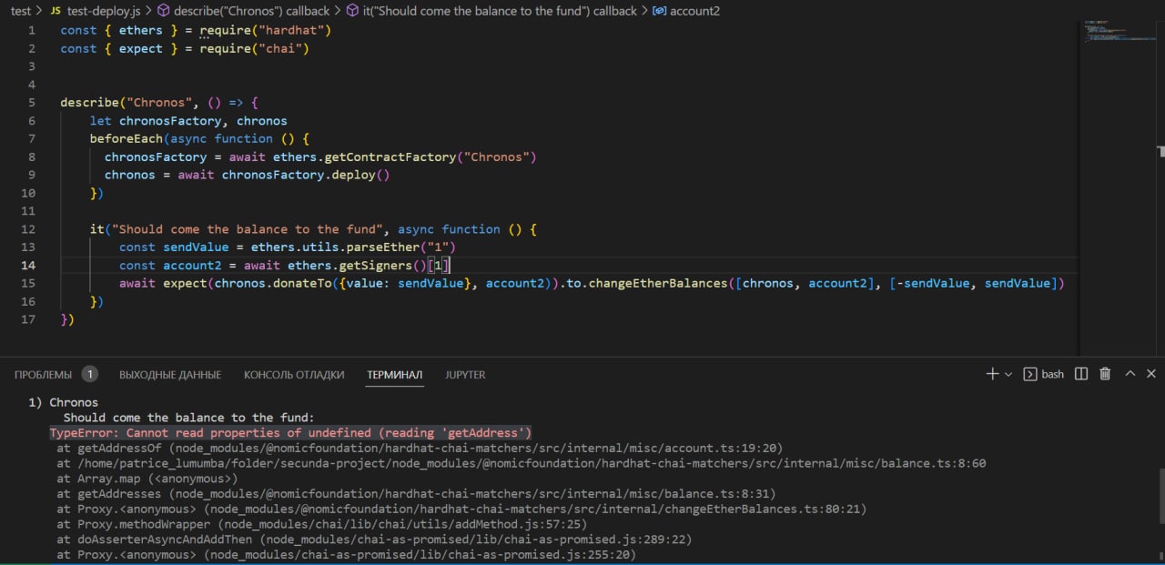 `changeEtherBalance` doesn't work with contracts. · Issue #3338 · NomicFoundation/hardhat · GitHub