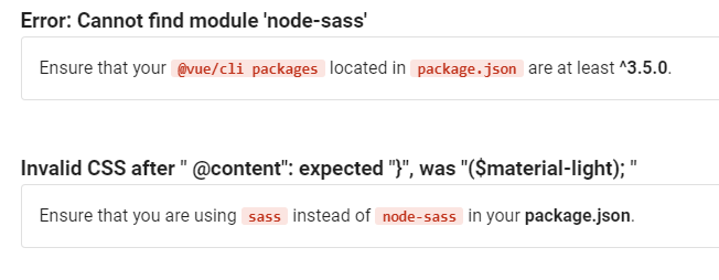 [documentation] Node Sass Vs Sass Conflicting Information · Issue 12129 · Vuetifyjs Vuetify