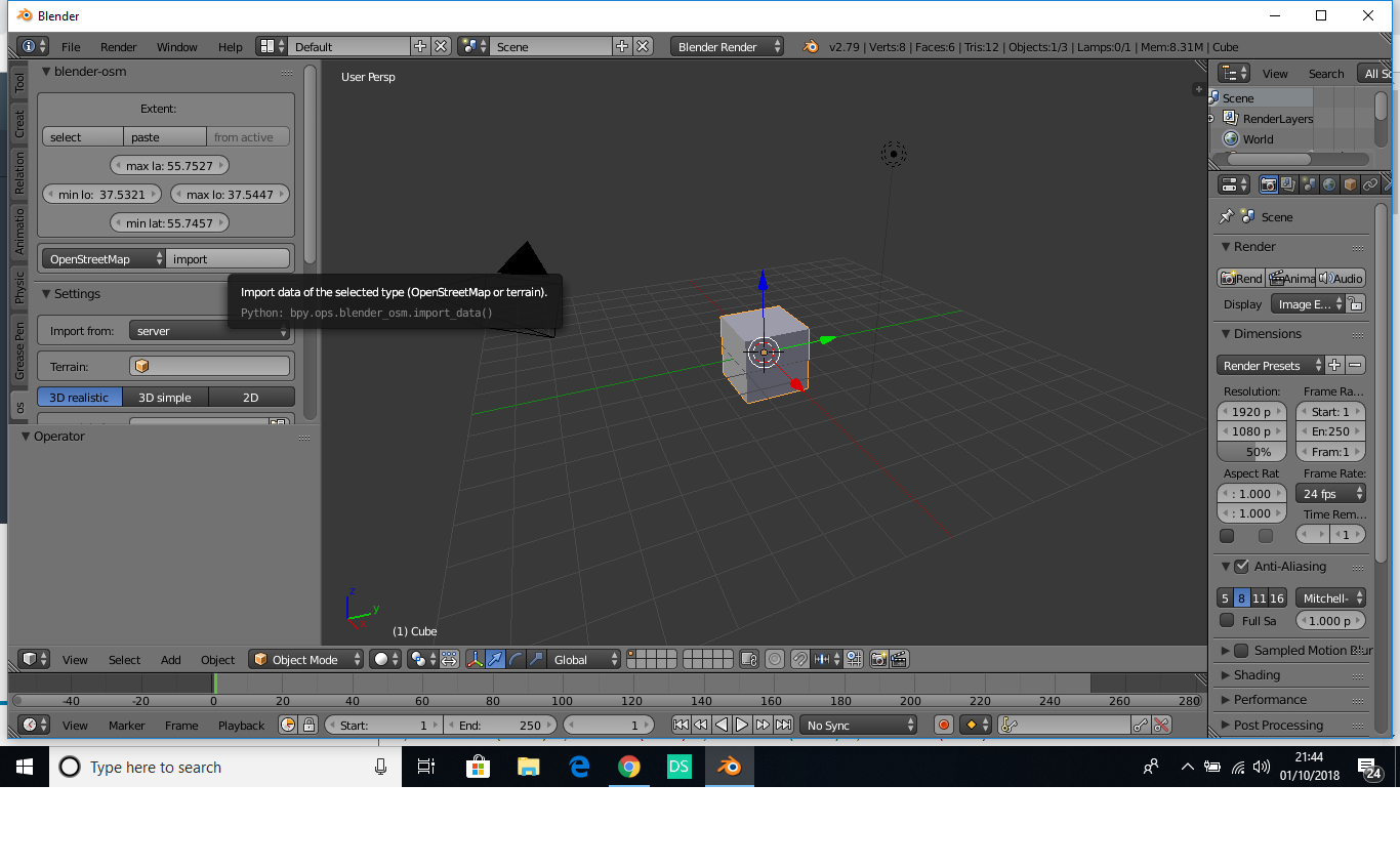 A valid directory for a Blender file with materials for buildings isn't ...