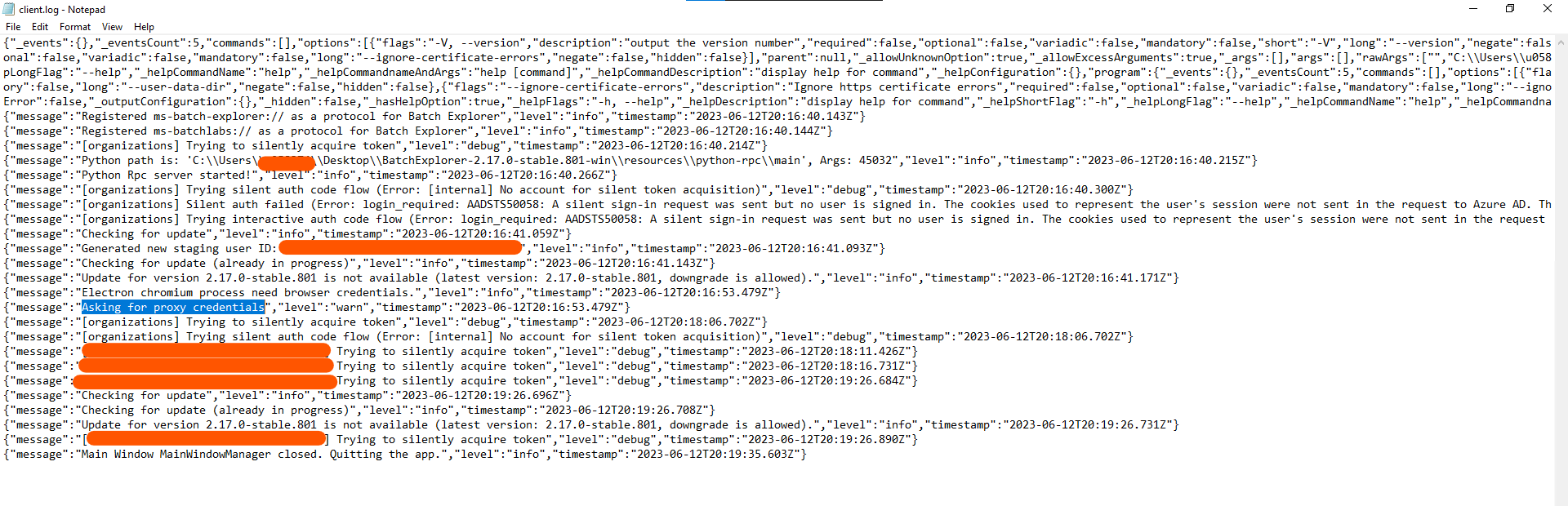 Proxy Prompt at logon ? (stores credentials plaintext) · Issue #2749 · Azure/BatchExplorer · GitHub