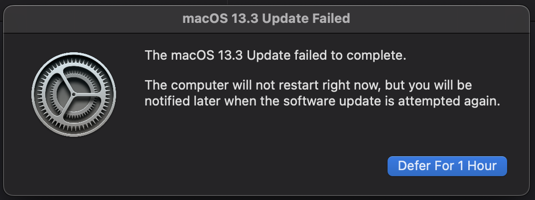 Update Failure notification button text pulls from defaultDefer instead ...