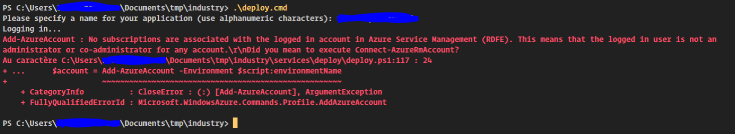 Error Azure Account In Deployment Script · Issue 113 · Azureindustrial Iot · Github 9007