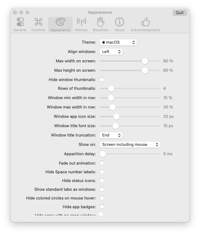 When alt-tabbing into Alt-Tab settings, the tabs are in the incorrect ...