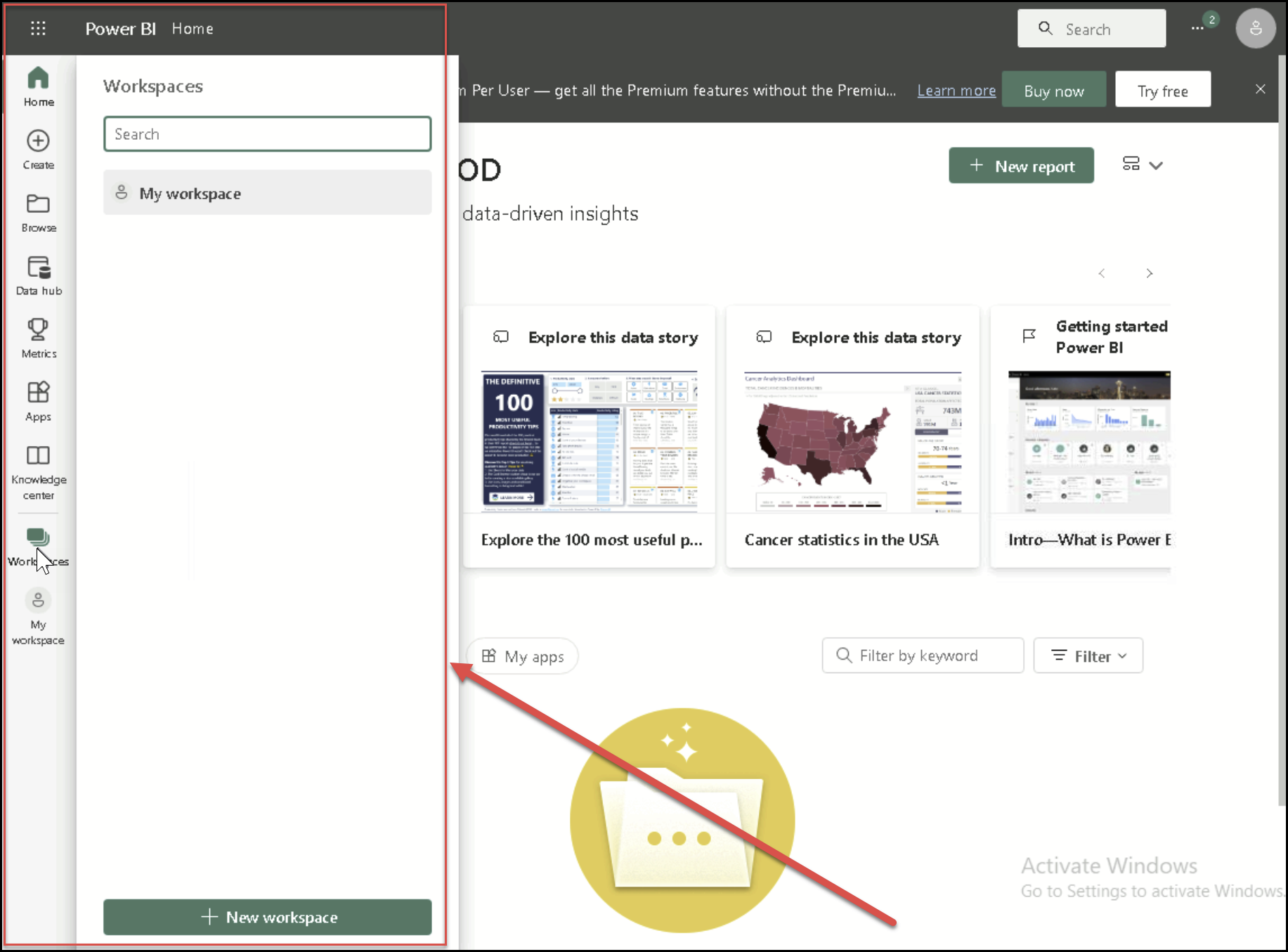New Power BI Service Navigation UI · Issue #121 · MicrosoftLearning/PL-300-Microsoft-Power-BI ...