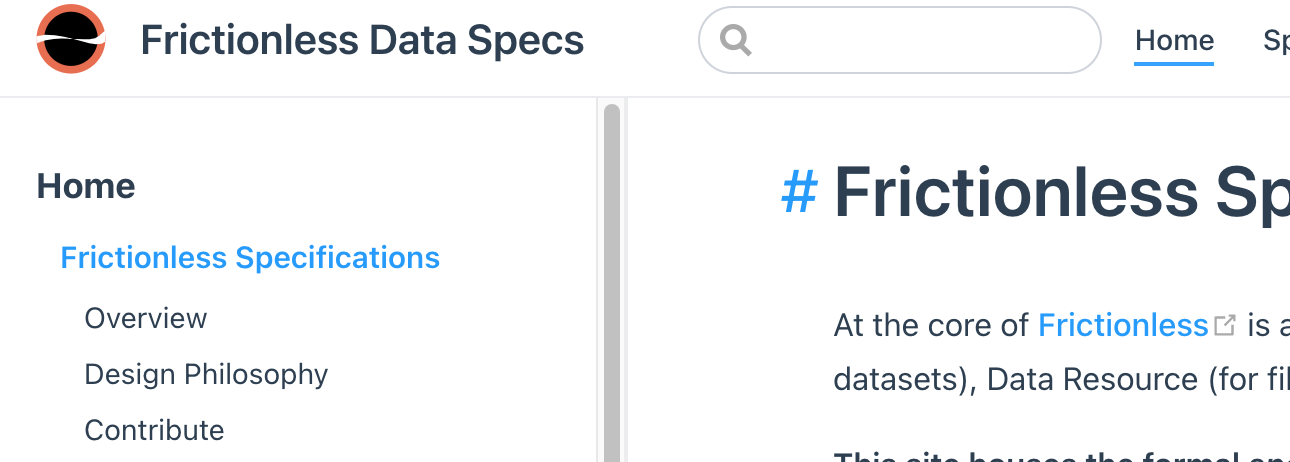 update styling on specs site to match main site · Issue #745 · frictionlessdata/datapackage · GitHub