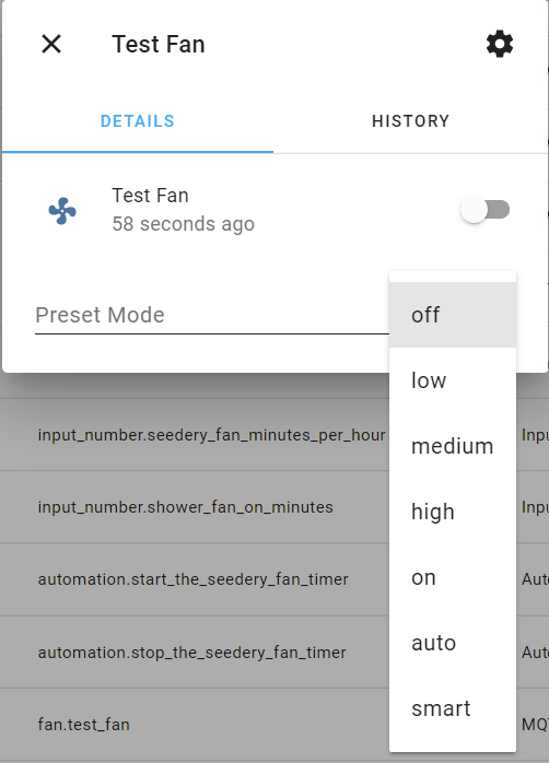 Home Assistant Discovery: Update exposed `fan` entities to follow the ...