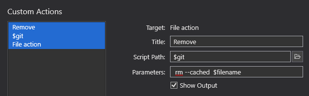 Custom Actions $filename · Issue #142 · fork-dev/TrackerWin · GitHub
