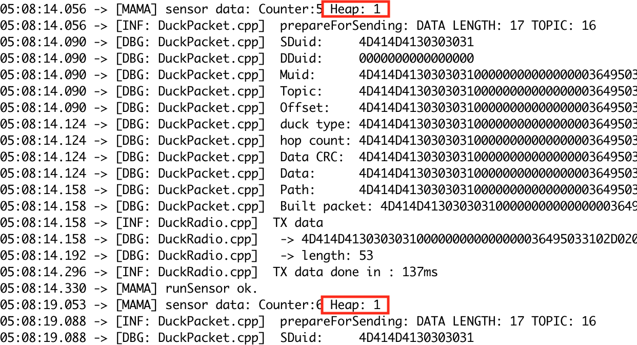 Getting FreeHeap Memory · Issue #196 · ClusterDuck-Protocol/ClusterDuck-Protocol · GitHub