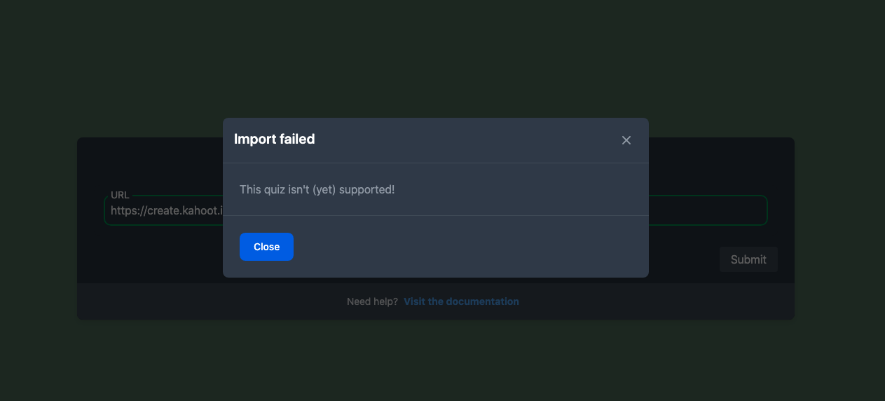 Quiz not supported for import · Issue #159 · mawoka-myblock/ClassQuiz · GitHub