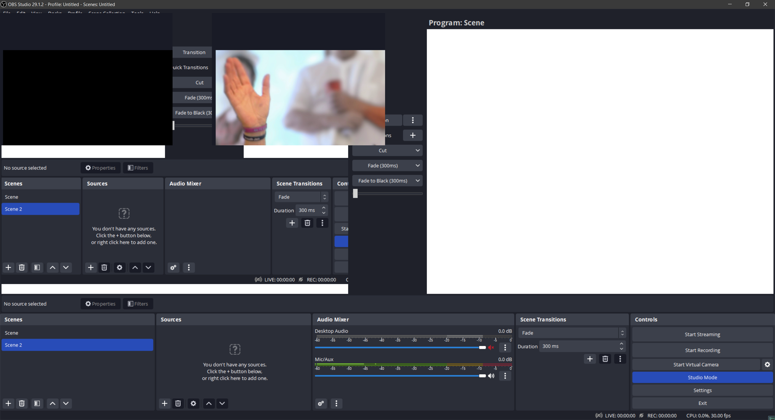 Program and Preview are incorrectly sized and obstruct other interface elements · Issue #9050 ...