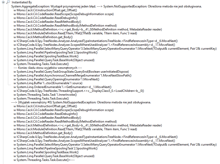[3.0.1.3459] System.AggregateException: NotSupportedException · Issue #1054 · icsharpcode/ILSpy ...
