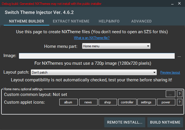 Debud build in release page... · Issue #91 · exelix11/SwitchThemeInjector · GitHub