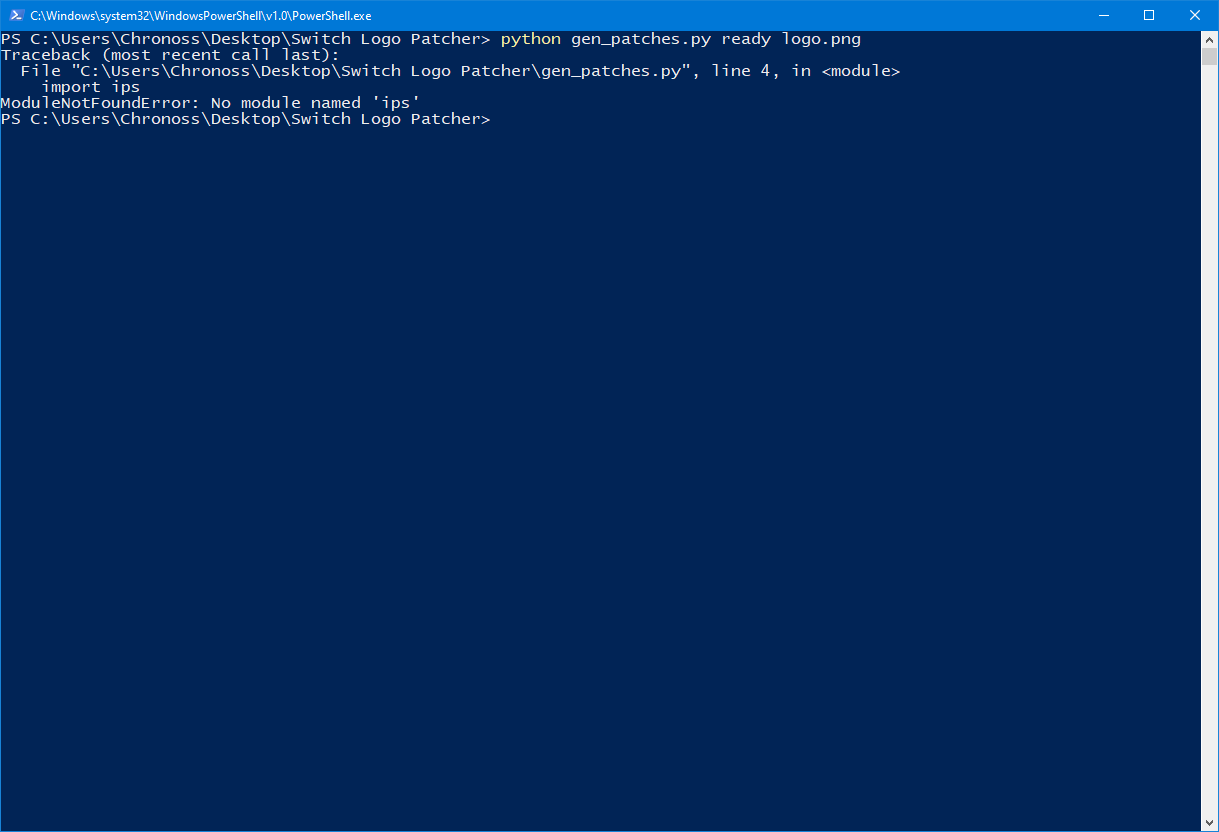 not work on W10 · Issue #11 · friedkeenan/switch-logo-patcher · GitHub