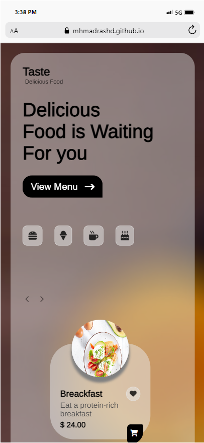 GitHub - mhmadrashd/Taste: This website was built from scratch without ...