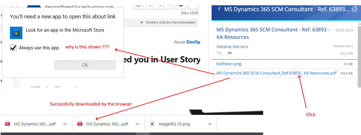 Office.context.ui.openBrowserWindow opens 'You'll need a new app to open this about link' empty ...