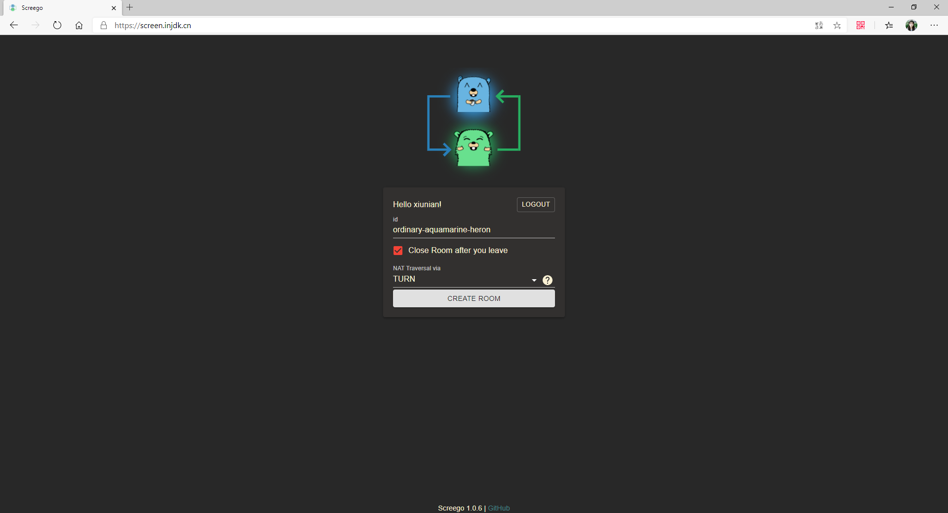 WebSocket connection to 'wss://screen.injdk.cn/stream' failed: Error during WebSocket handshake ...
