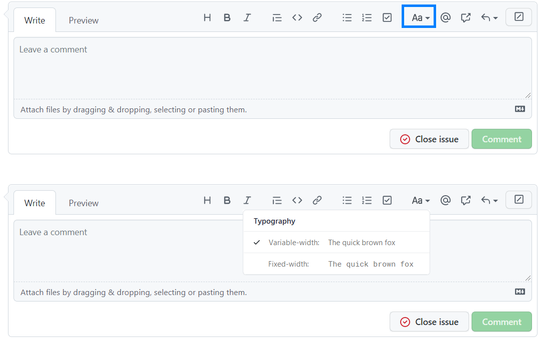 Use monospaced font for Markdown/file editor · community · Discussion #4614 · GitHub