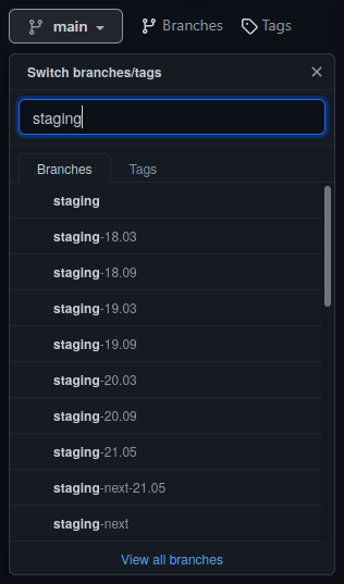 Easier to search branches by exact name - GitHub Changelog