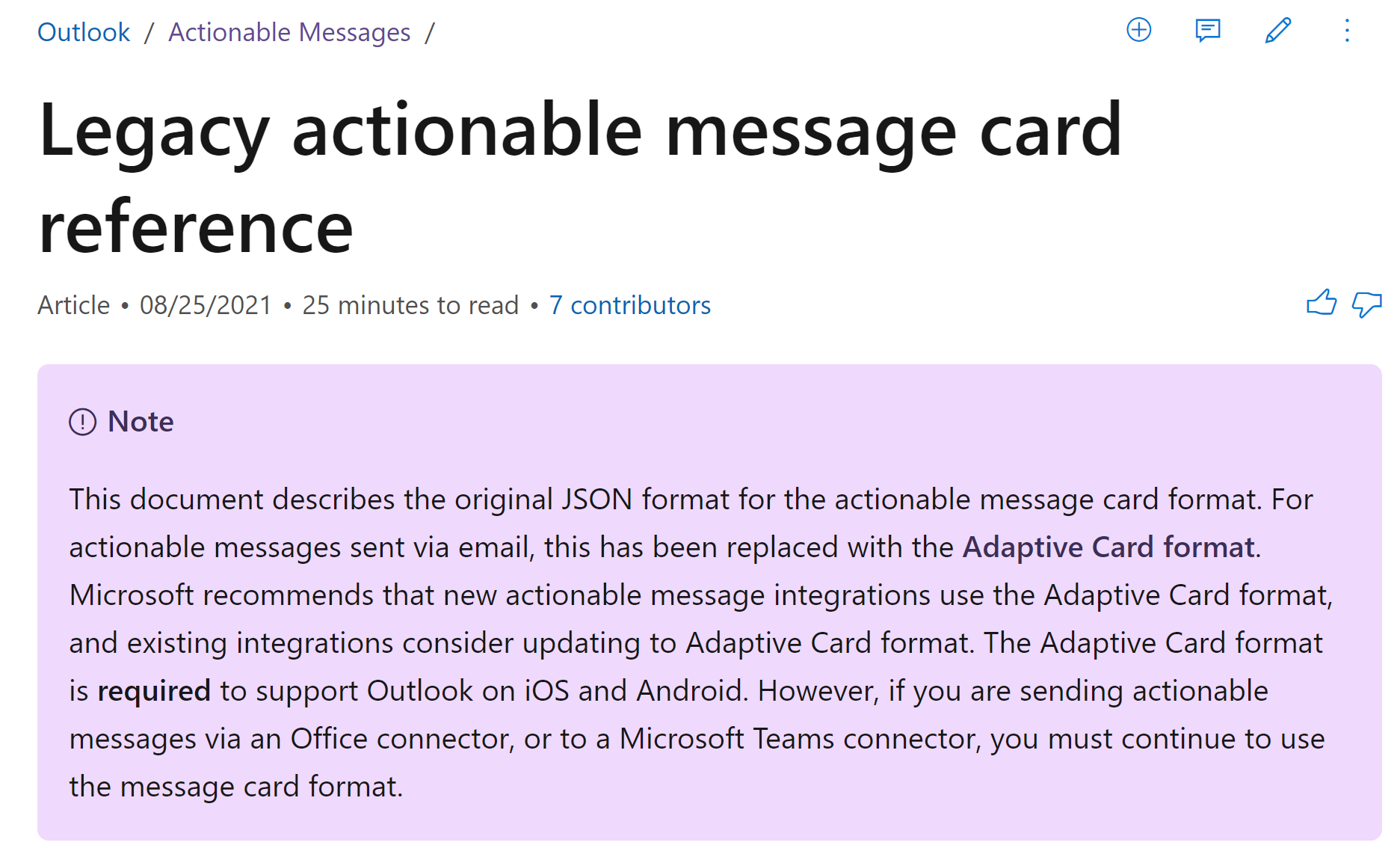 So Confused - I thought Message Cards were Deprecated! · Issue #5706 · MicrosoftDocs/msteams ...