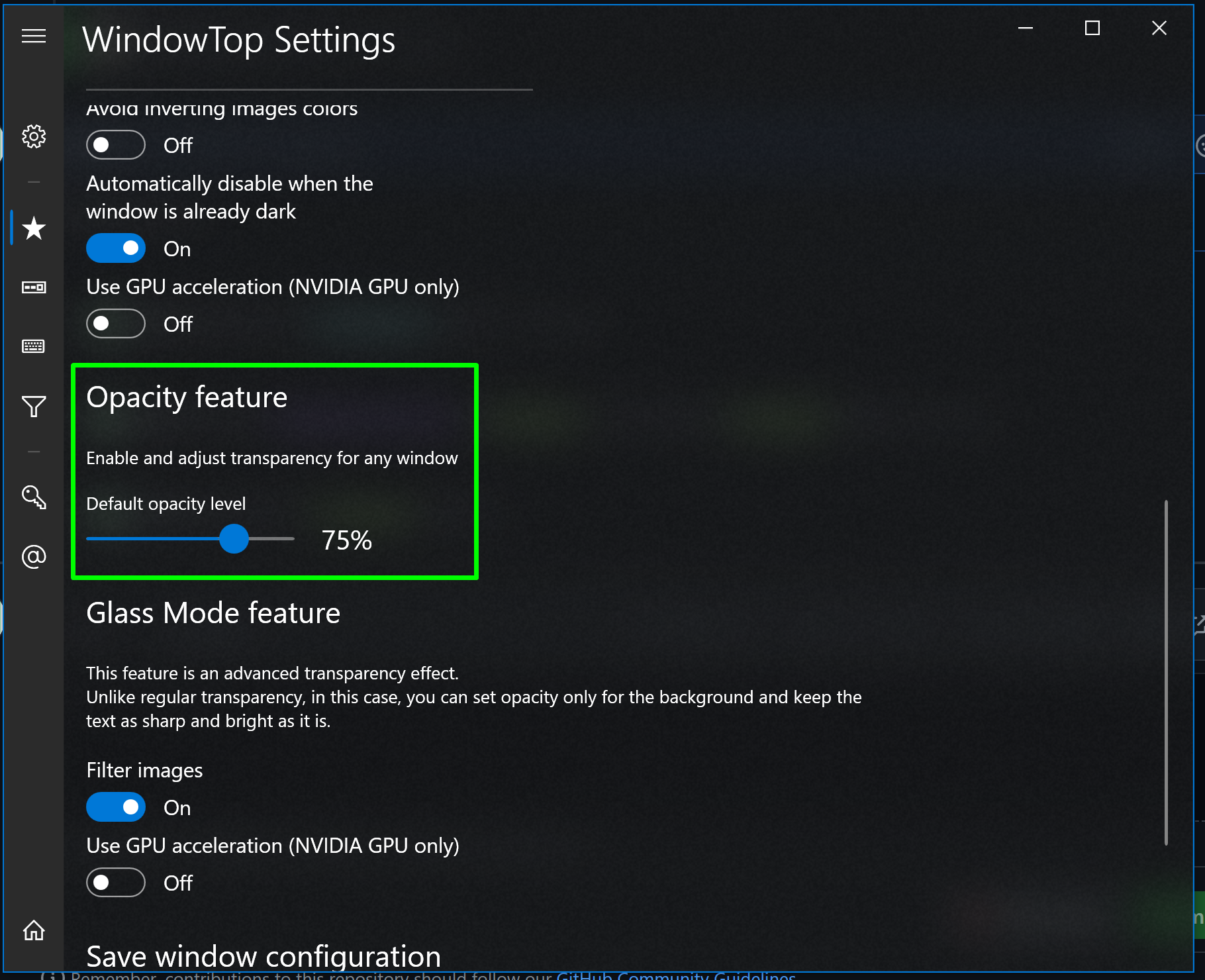 Problem: Can I set default Window Opacity rate globally? · Issue #61 ...