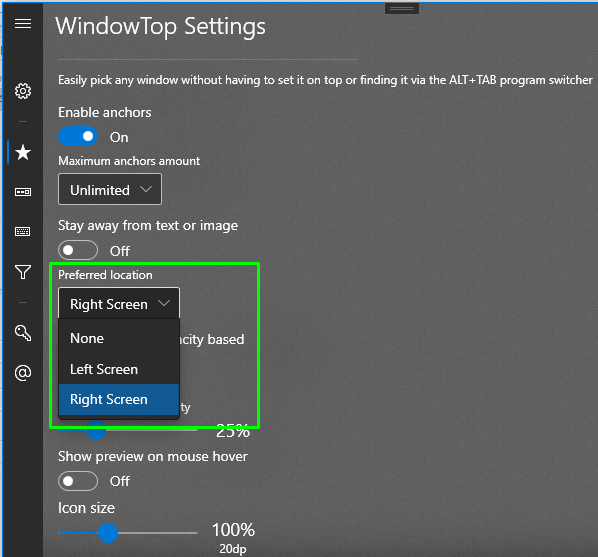 Feature Request: Option to keep Anchor Right/Left/Top/Bottom of Screen · Issue #116 · WindowTop ...