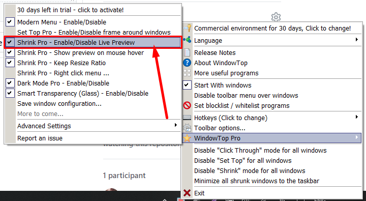 Shrink Pro & Shrink problem in high refresh rate screen · Issue #46 · WindowTop/WindowTop-App ...