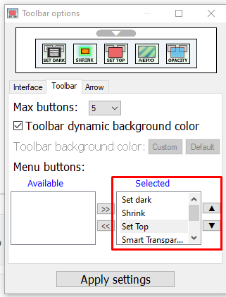 Allow reording buttons · Issue #24 · WindowTop/WindowTop-App · GitHub