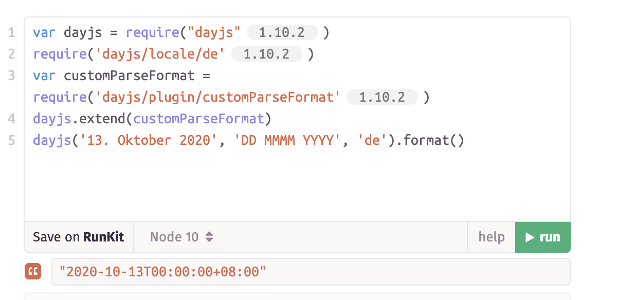 13. Oktober 2020 is an invalid date · Issue #1324 · iamkun/dayjs · GitHub