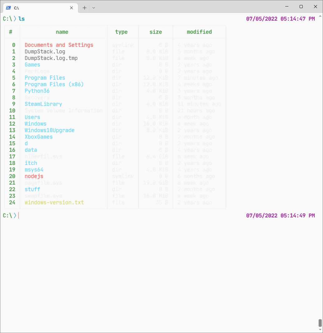 Default `ls` colors are not readable on a light background · Issue #5961 · nushell/nushell · GitHub