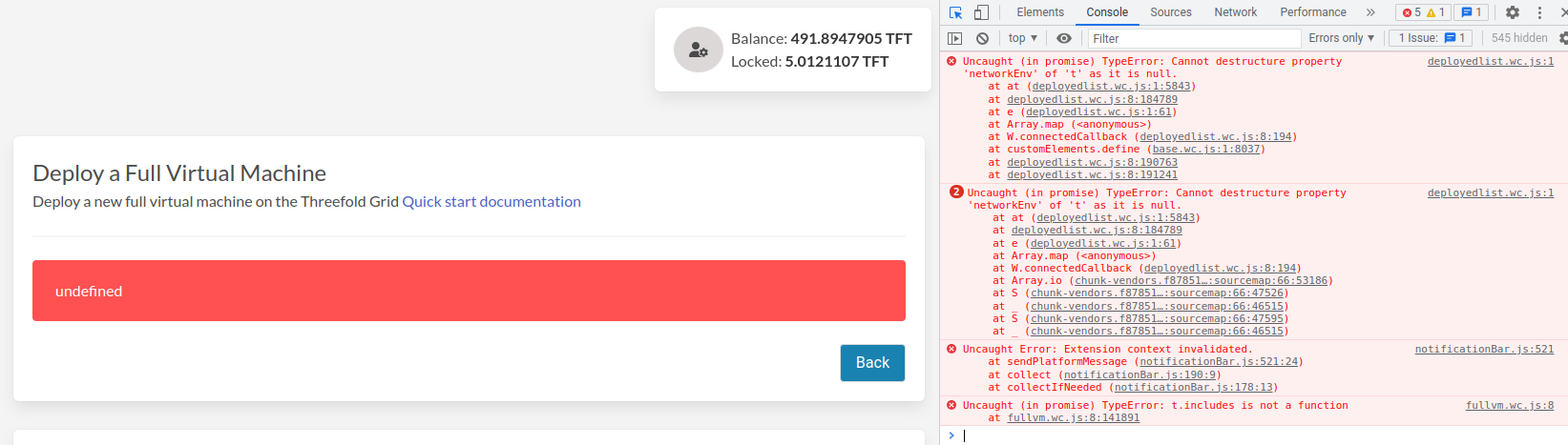 "undefined" error when deploying on mainnet · Issue #1398 · threefoldtecharchive/grid_weblets ...