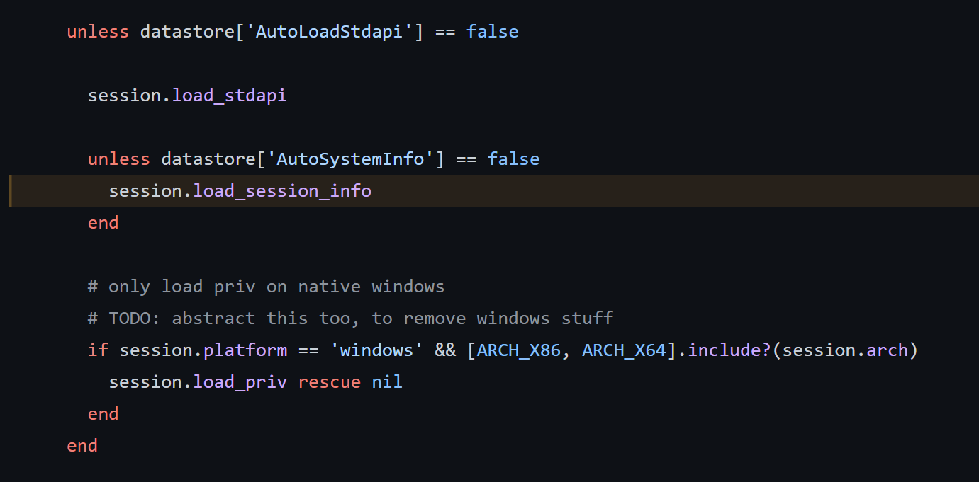 Update of sessions table on load stdapi · Issue #15615 · rapid7/metasploit-framework · GitHub