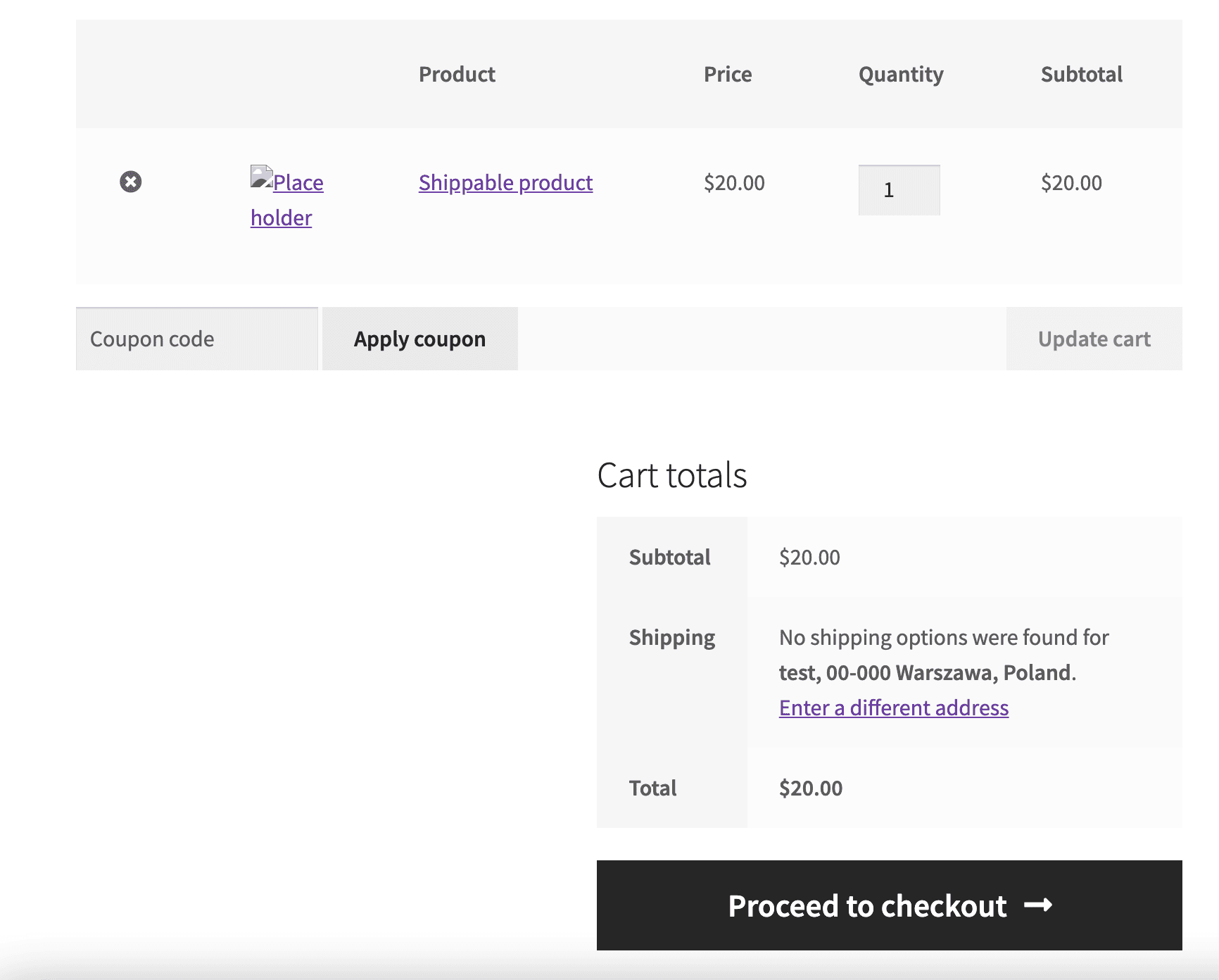 Cart block: confusing info when no shipping options are available · Issue #5378 · woocommerce ...