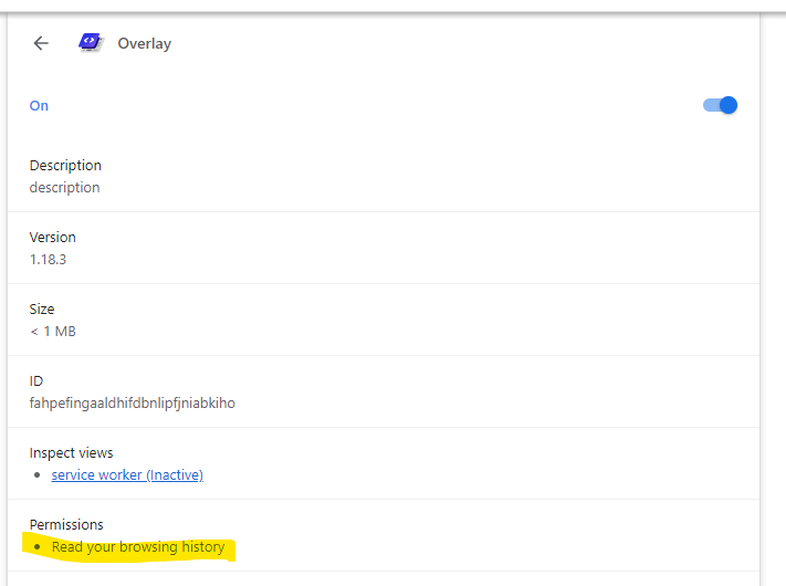 Chrome says Overlay is accessing to the browser history · Issue #147 · os-scar/overlay · GitHub