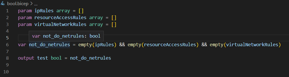 Variable Casted As Array Instead Of Bool · Issue 8496 · Azurebicep · Github 