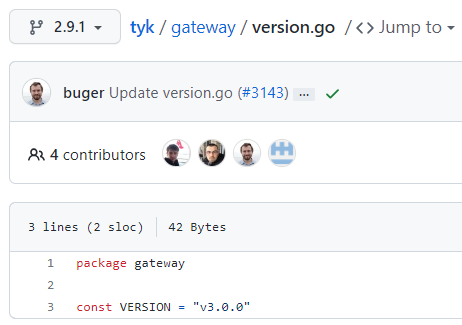 tyk-2.9.1: Incorrect version number · Issue #4499 · TykTechnologies/tyk · GitHub