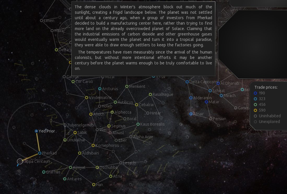 Clicking the orbit map when an unvisited system is selected will behave ...