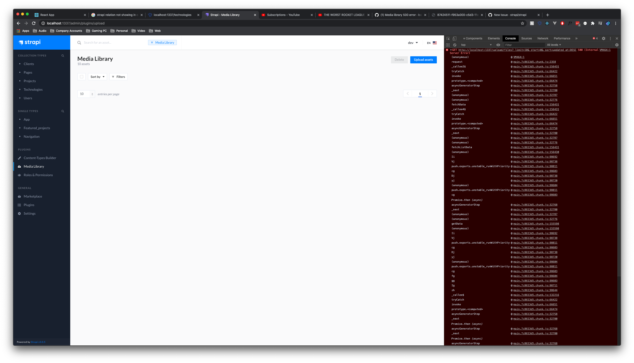 Media library 500 error · Issue #7012 · strapi/strapi · GitHub
