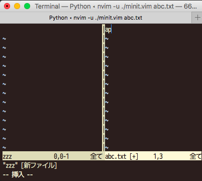 context['input'] can not catch chars in col 0 row 1 after vsplit command. · Issue #510 · Shougo ...