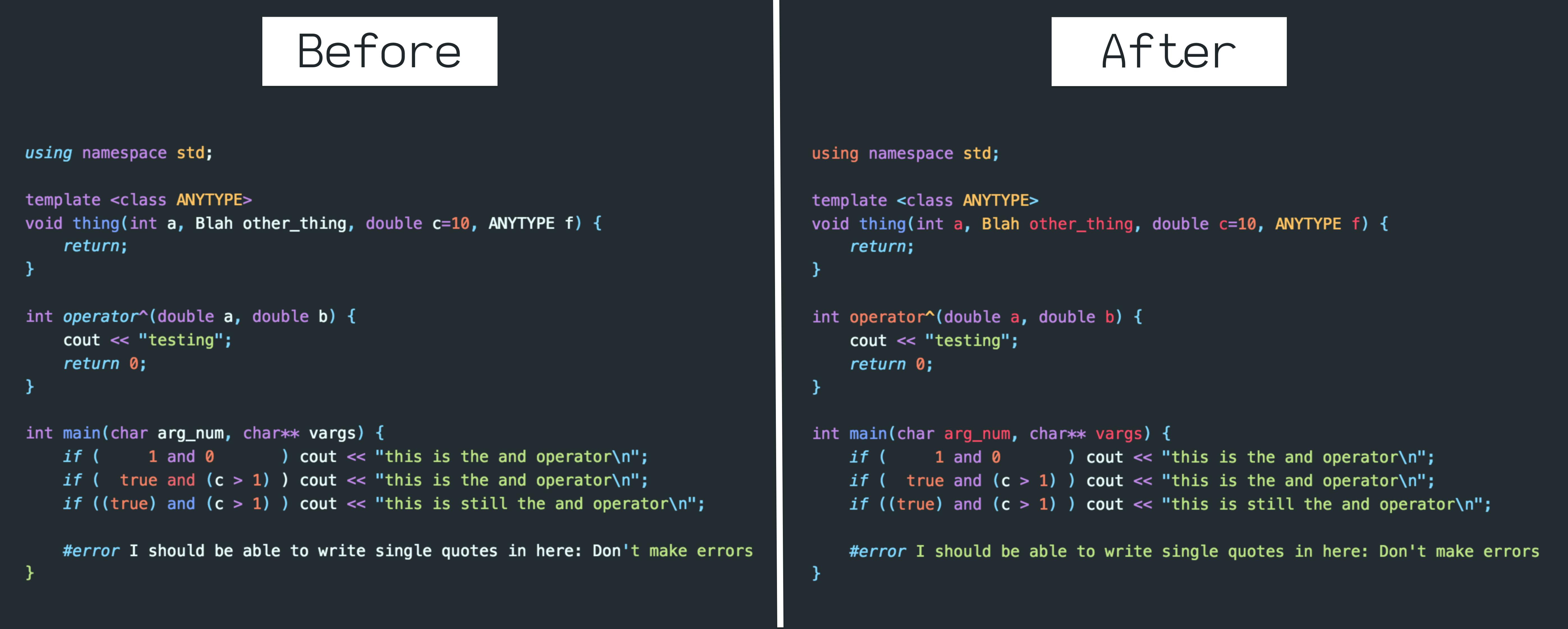 Better Cpp Syntax